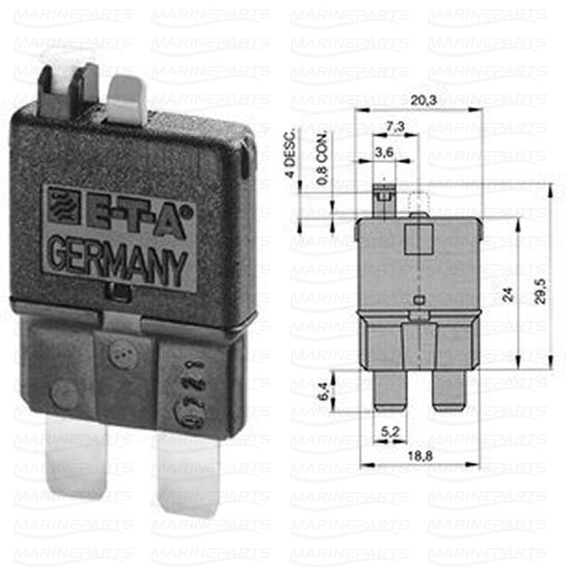 THERMAL FUSIBLE SWITCH 20A, marineparts.eu