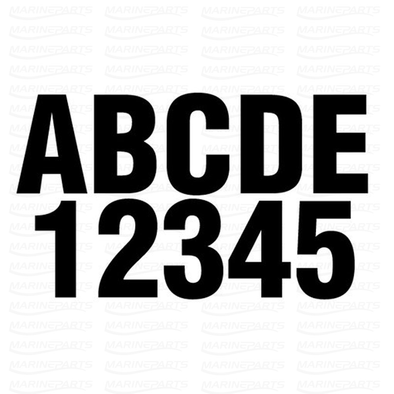 Kit Numbers And Letters Black Marineparts Sverige