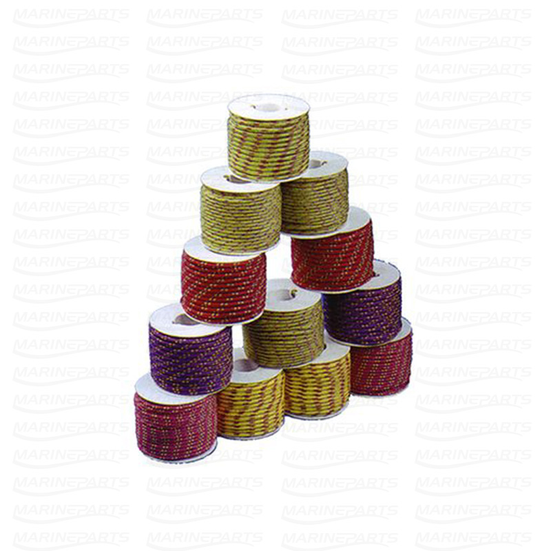 POLYESTER BRAIDED ROPE 2.5 mm. Yellow, Marineparts Sverige