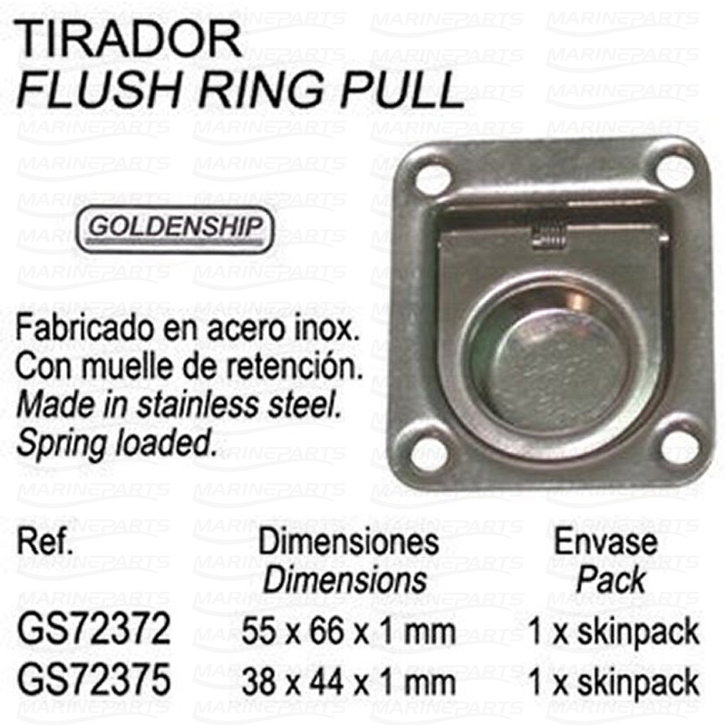 SPRING LOADED FLUSH LIFT HANDLE, Marineparts Sverige