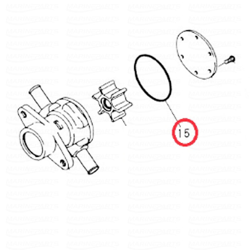 O-ring, raw water pump, marineparts.eu