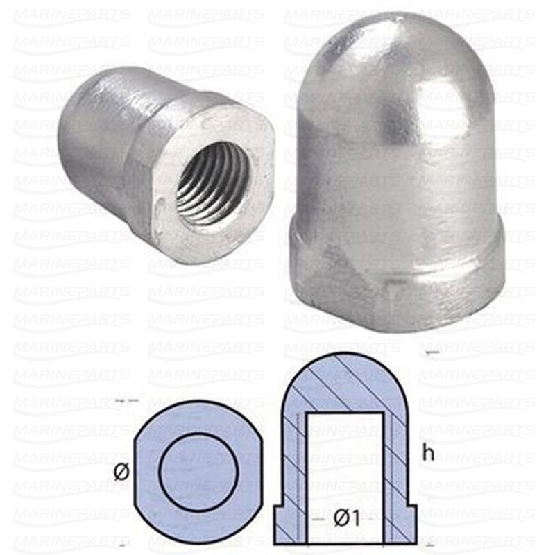 Propeller Nut internal thread M30, marineparts.eu