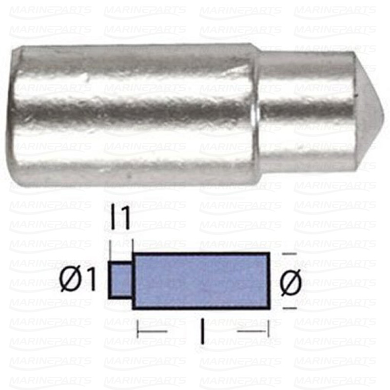Bukh pencil anode zinc, marineparts.eu