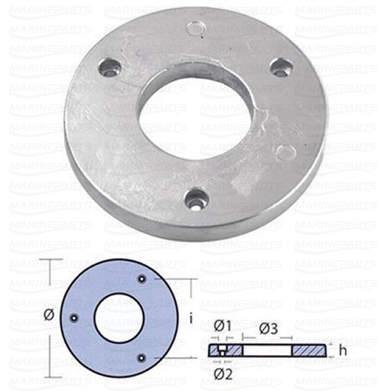Anode Zinc, Hydromarine Collar for engines, marineparts.eu