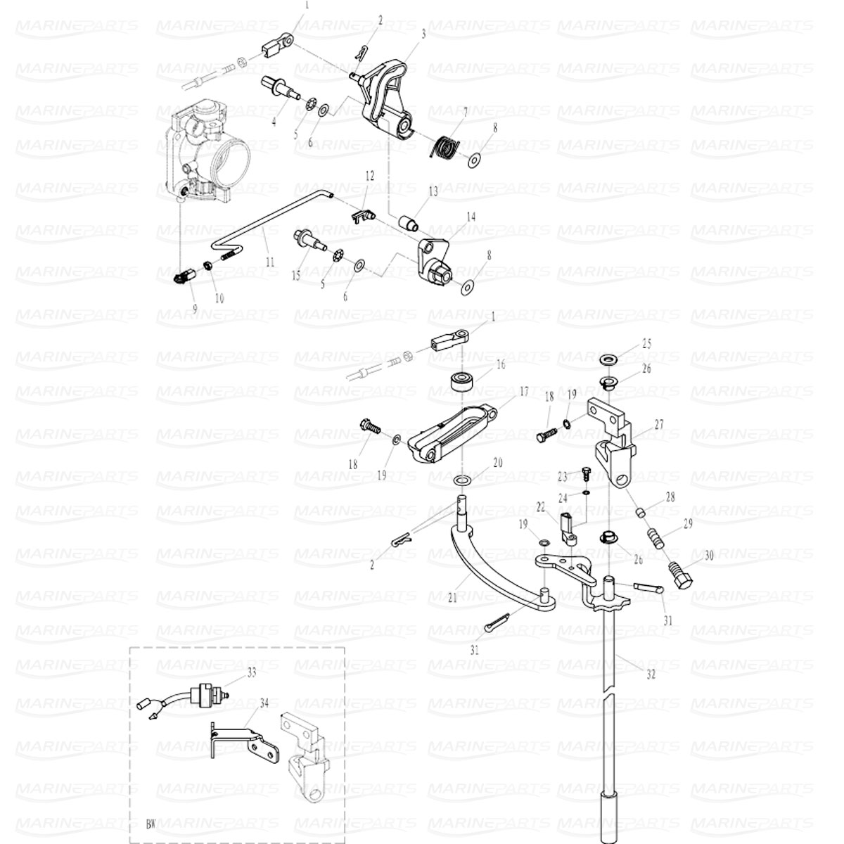 Vaihtomekanismi Marineparts Finland Vaihtomekanismi Marineparts Finland